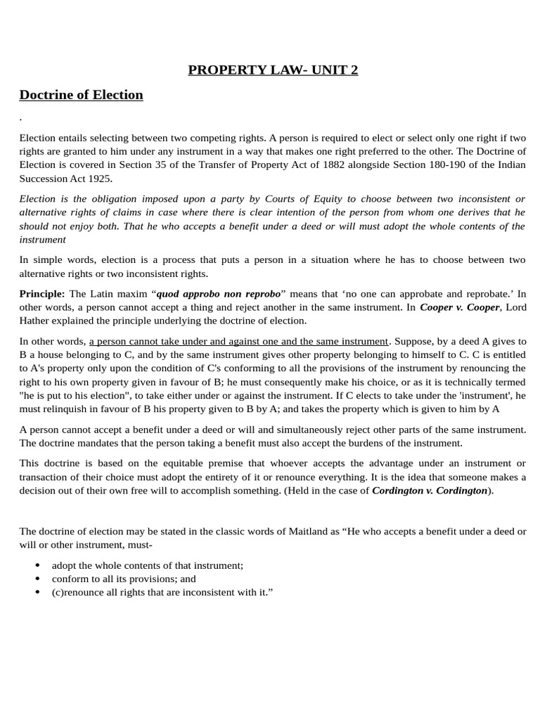 Unit 2-notes | PDF | Consideration | Apportionment