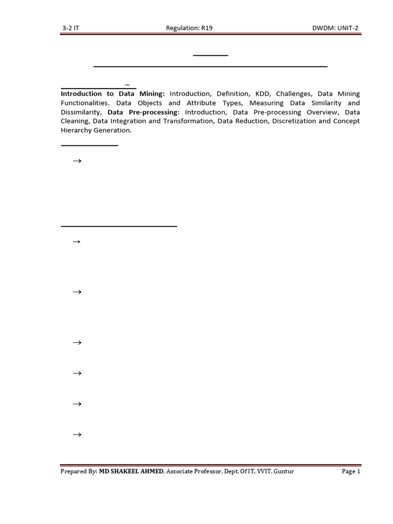 DWDM-UNIT-2 | PDF | Data Mining | Statistical Classification
