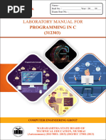 C Programming Laboratory Manual | PDF | Engineering | Computer Program