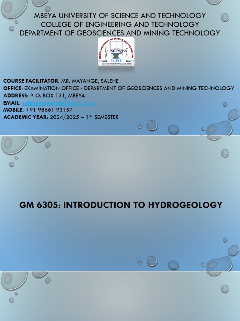 Groundwater Control in Mining Operations | PDF | Discharge (Hydrology ...