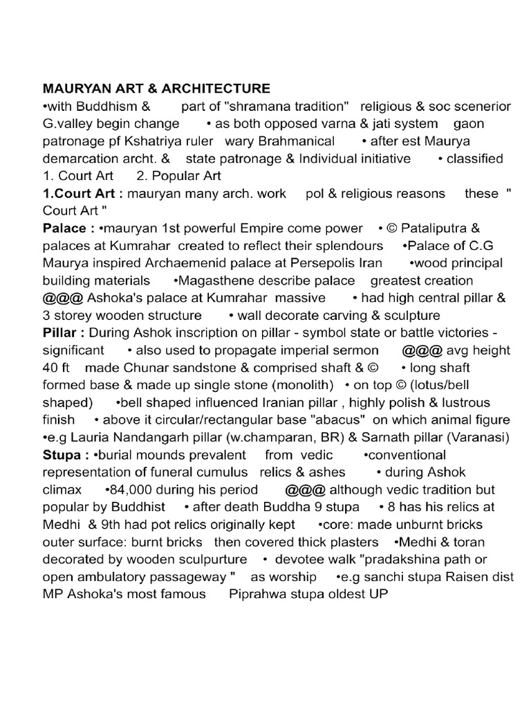 Mauryan Art & Arct | PDF