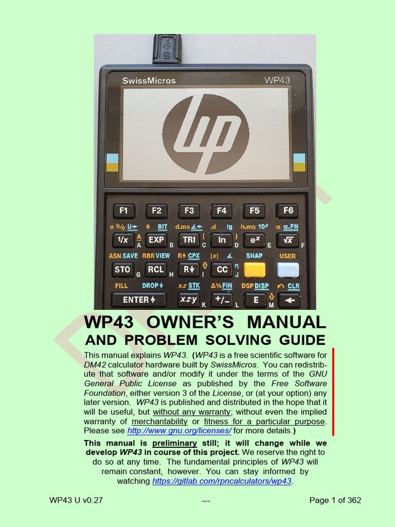 Owners Manual | PDF | Matrix (Mathematics) | Vector Space