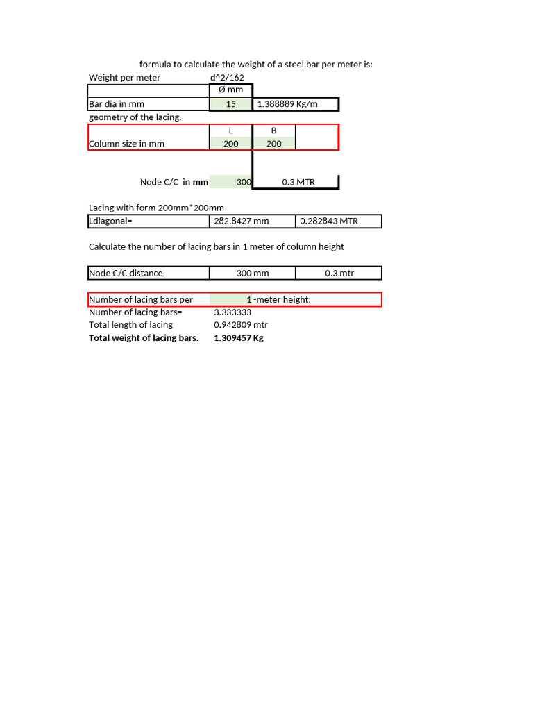 Lacing Formula | PDF