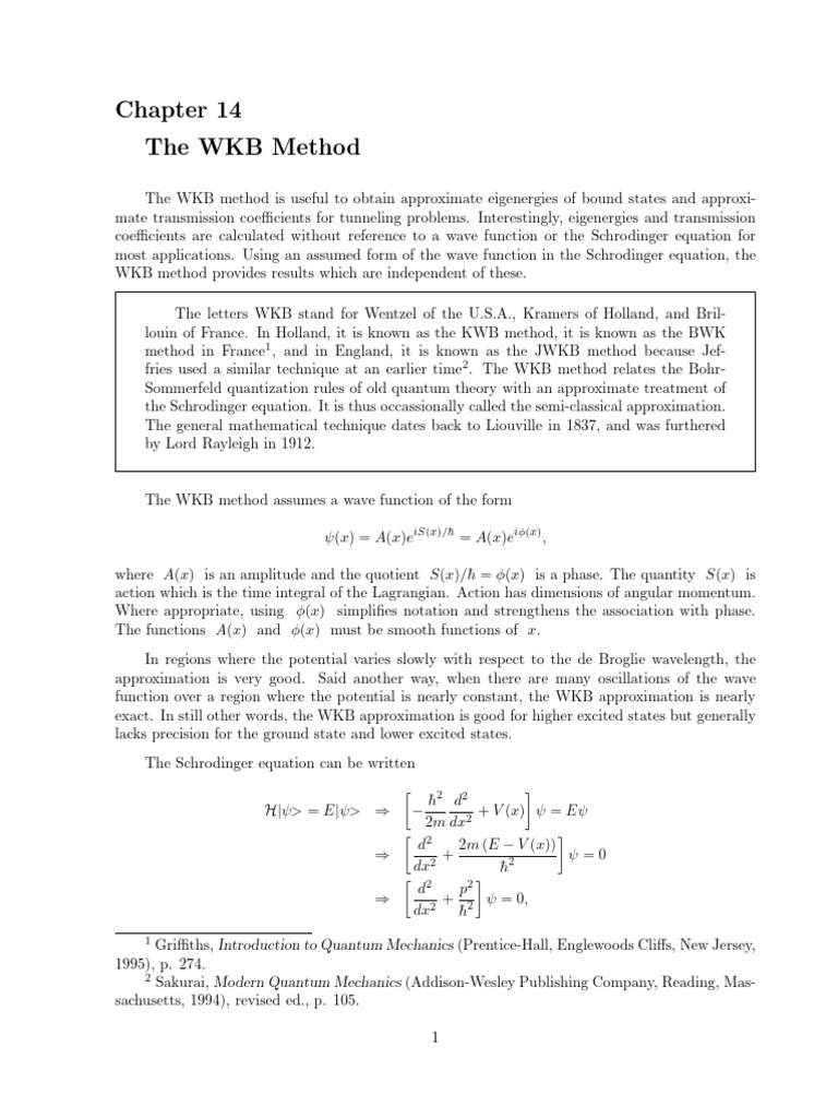 WKB Method2 (教材) | PDF | Schrödinger Equation | Physics