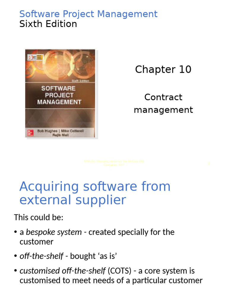 Ch10 Managing Contracts | PDF | Business