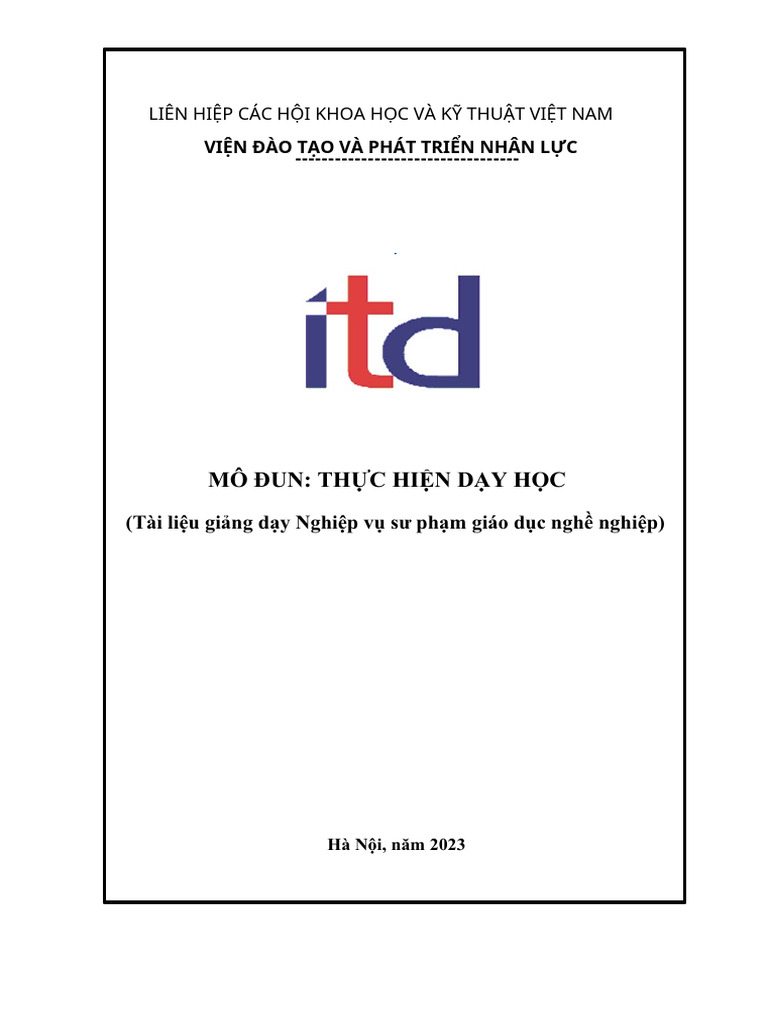 TLGDNVSP-MD02 - Thực Hiện Dạy Học - ITD | PDF