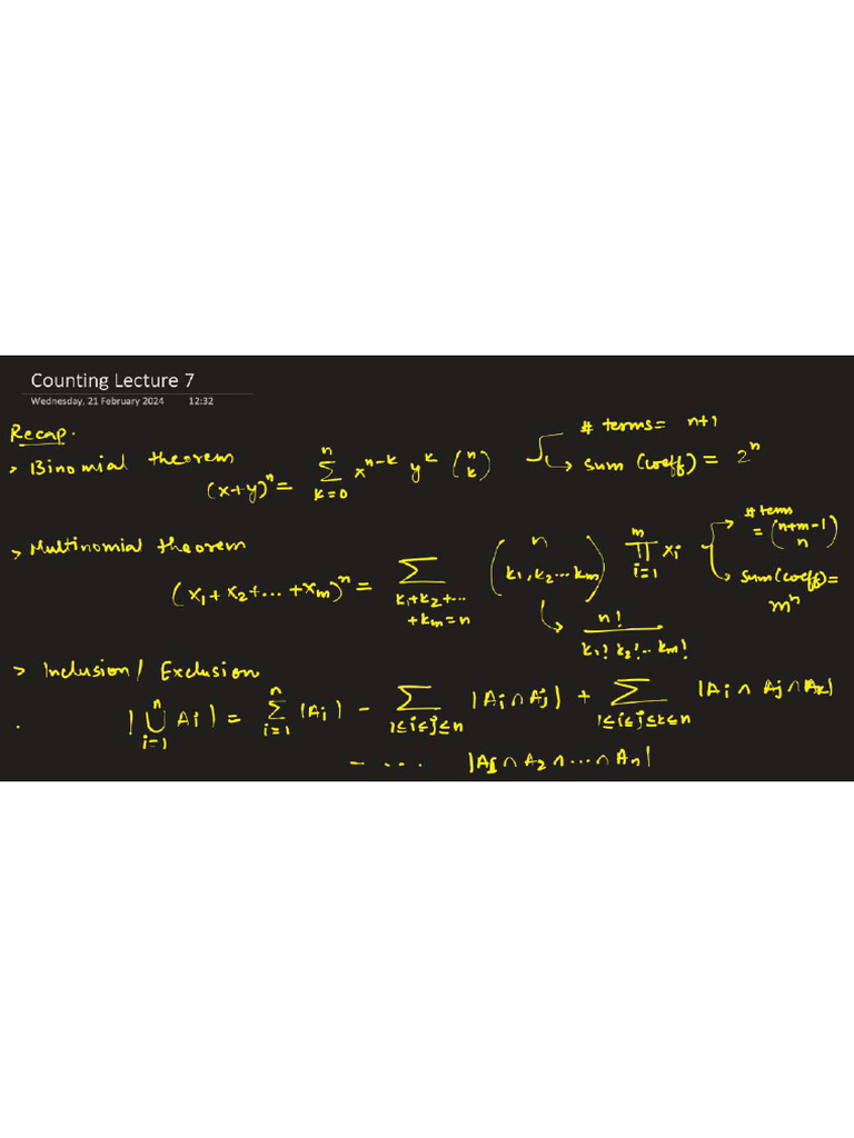 Counting Lec7 | PDF