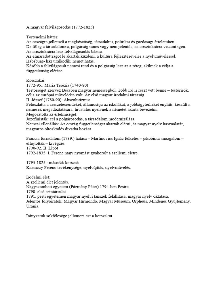 A Magyar Felvil-Gosod-S | PDF