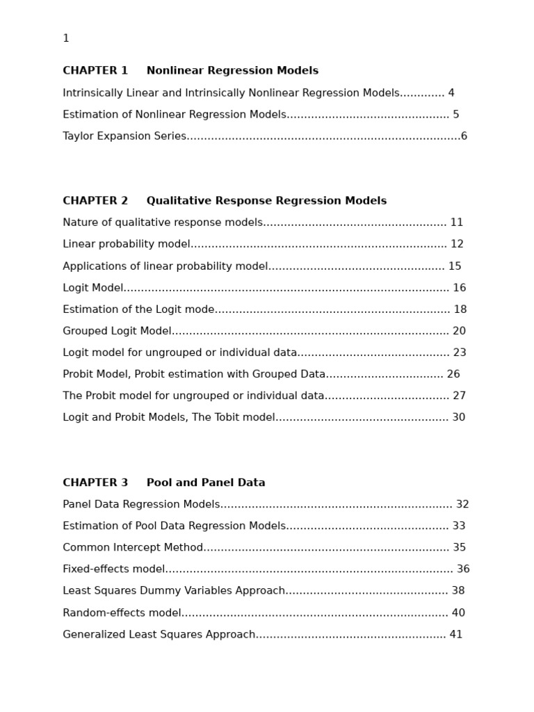 Nonlinear Regression and Estimation Techniques | PDF | Regression ...