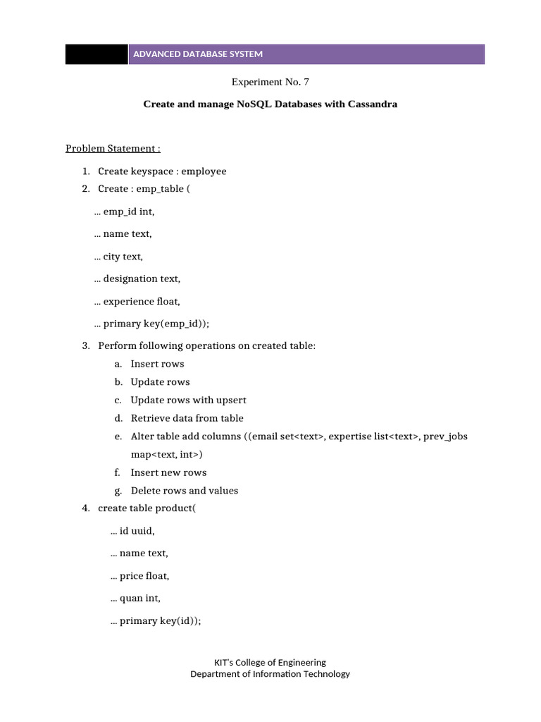 Experiment No 7 | PDF