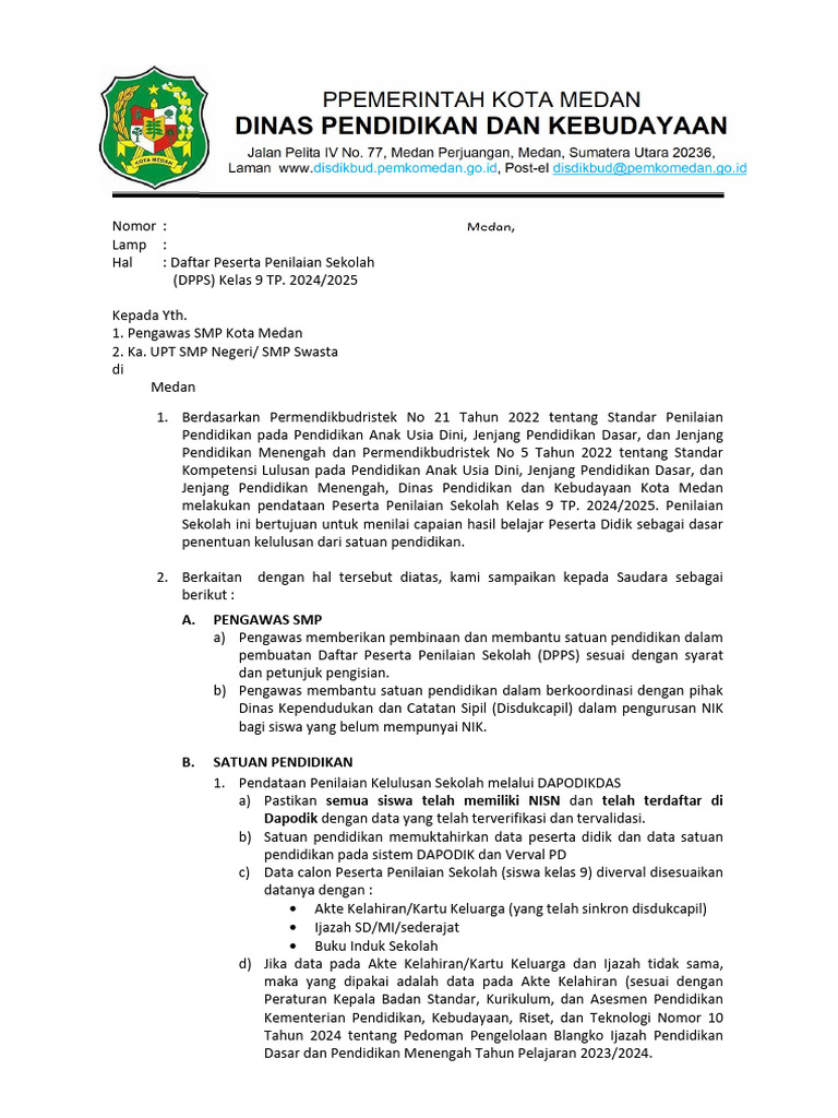 Edaran Dpps 2025 | PDF