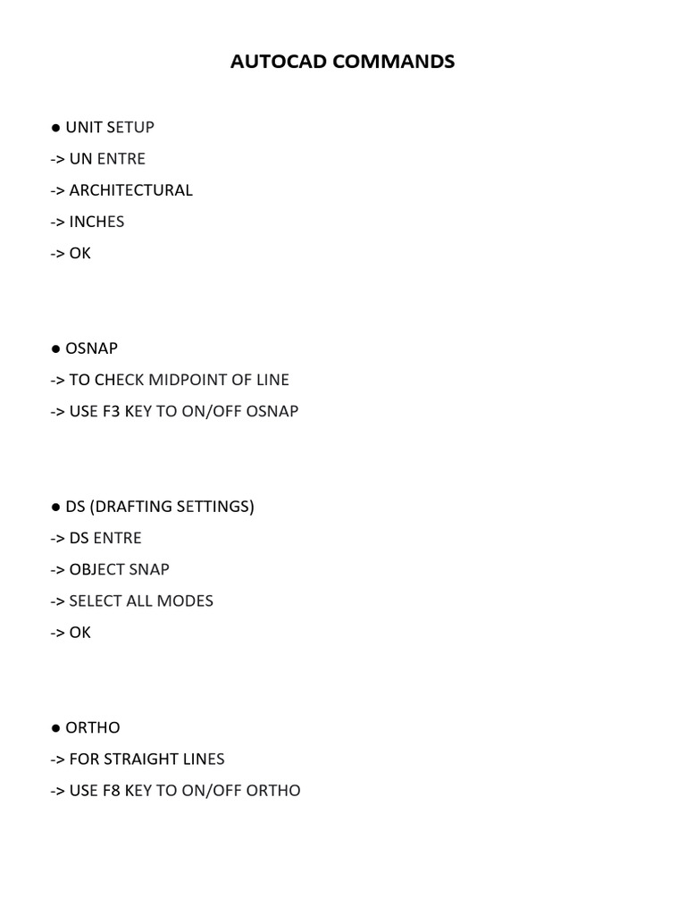 CAD Commands | PDF | Euclidean Geometry | Geometry
