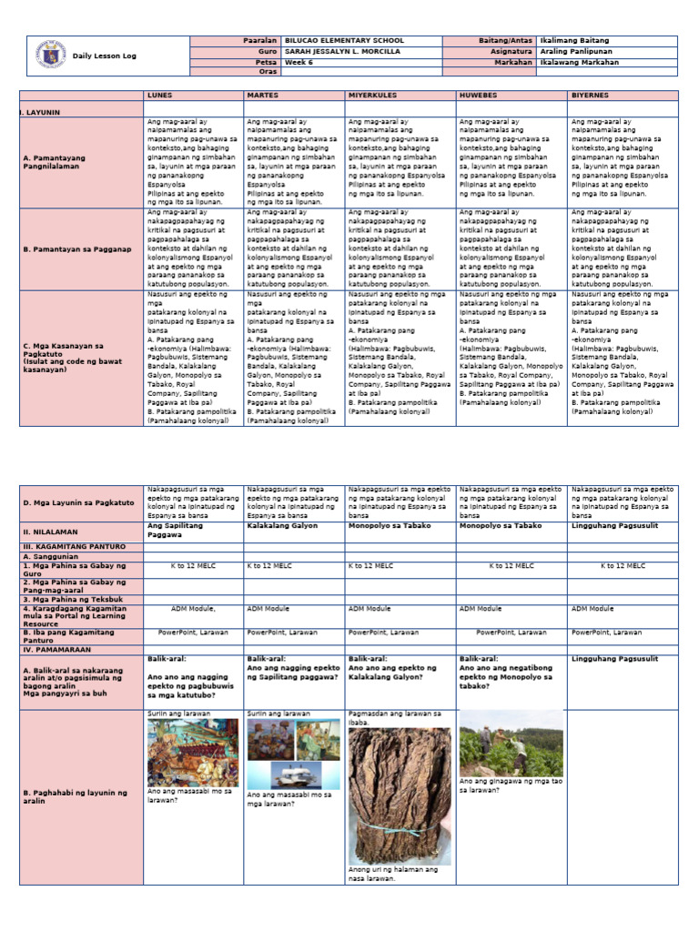 DLL WEEK 6 AP (1) | PDF