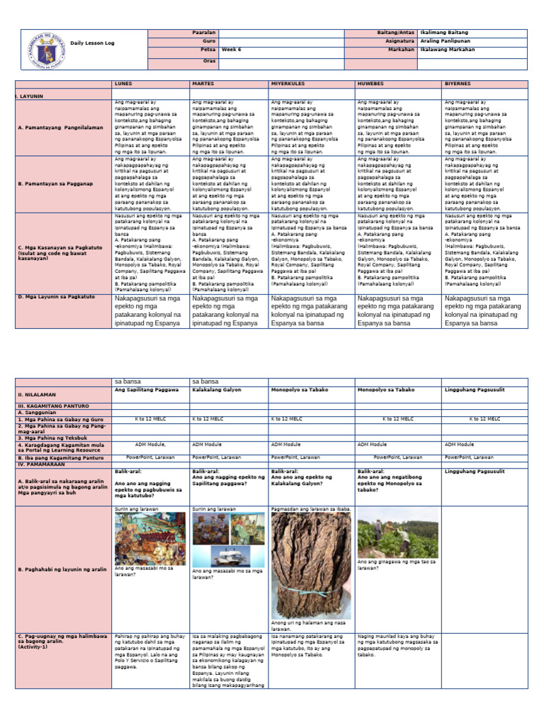 DLL Week 6 Ap | PDF