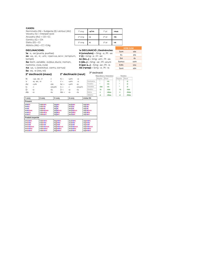 Chuletas Latín | PDF