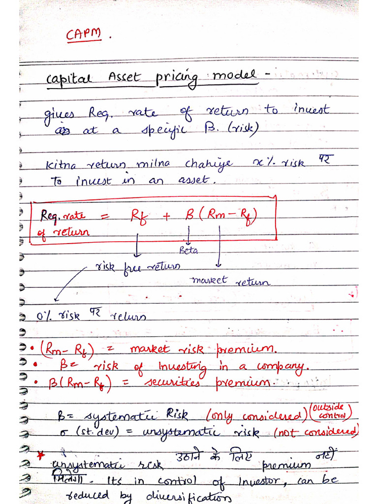 CAPM Model 1728578240 | PDF