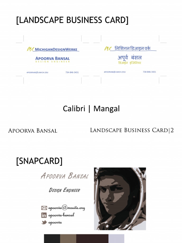 Landscape Busi Ness Card | PDF