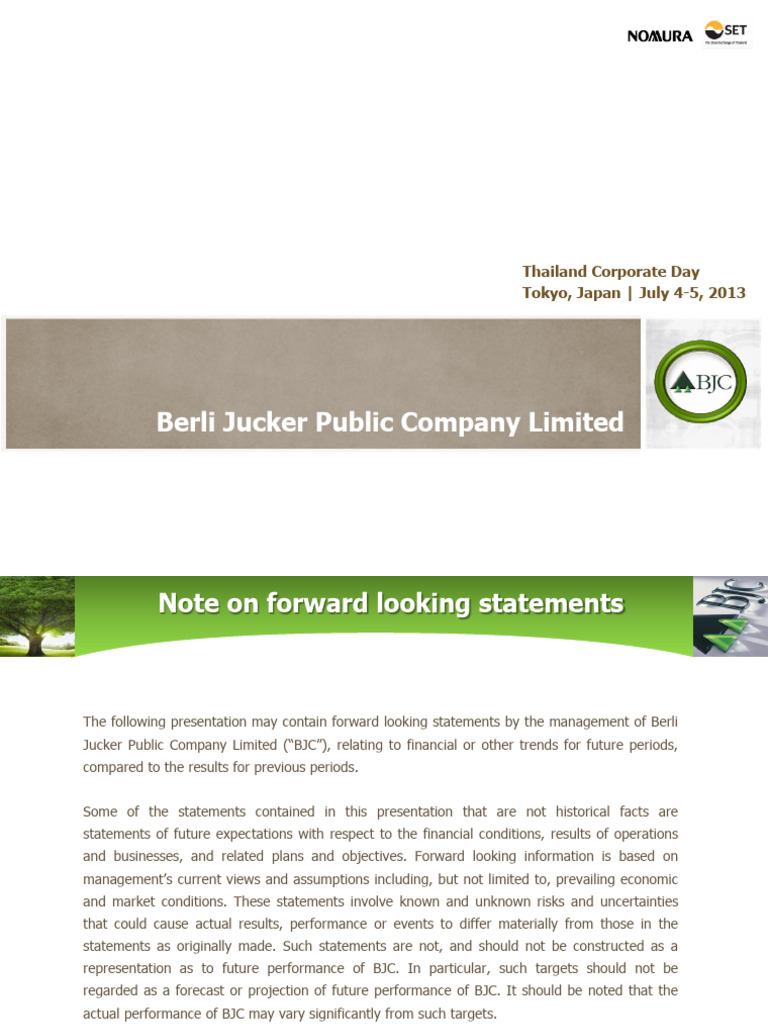 BJC RoadShow Jul2013 | PDF | Dividend | Retail