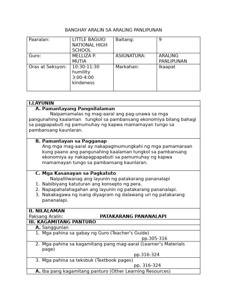AP 9 Patakarang Pananalapi | PDF