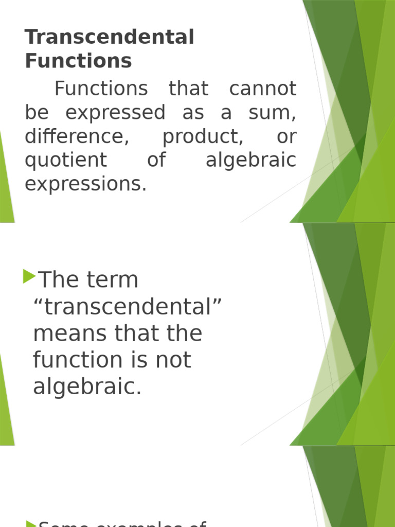 Limits of Transcendental Functions | PDF | Mathematical Objects | Real ...