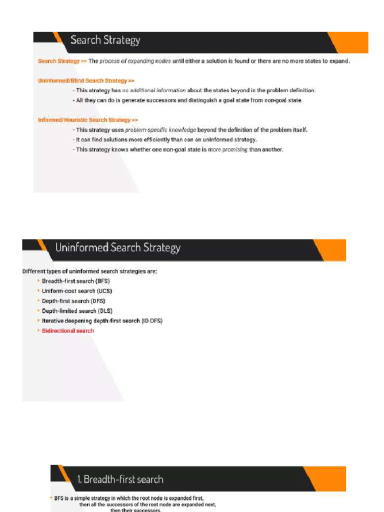 21CS752 AI&ML Module 2 UninformedSearch | PDF