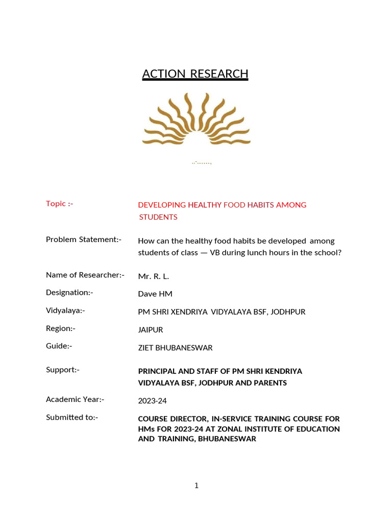 Action Research Document - HM-sample | PDF