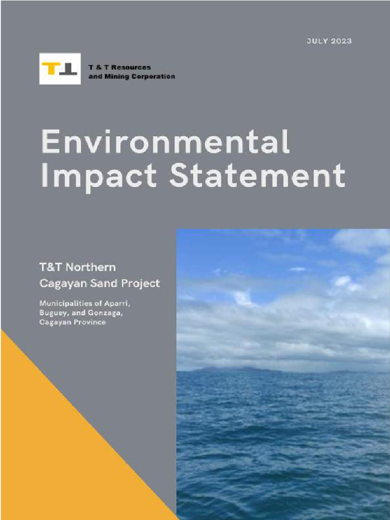 Northern Cagayan Sand Project | PDF | Risk | Water Quality
