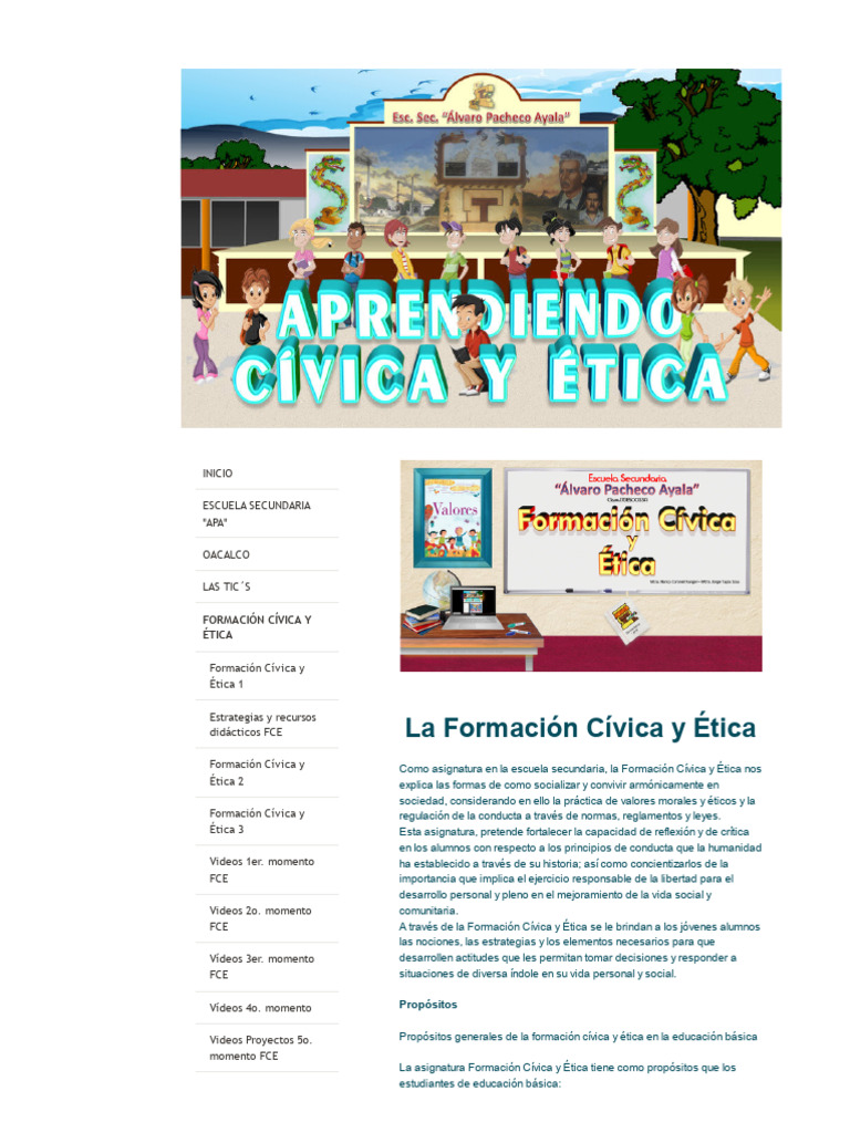Formación Cívica Y ética Página Jimdo De Aprendiendocivicayetica