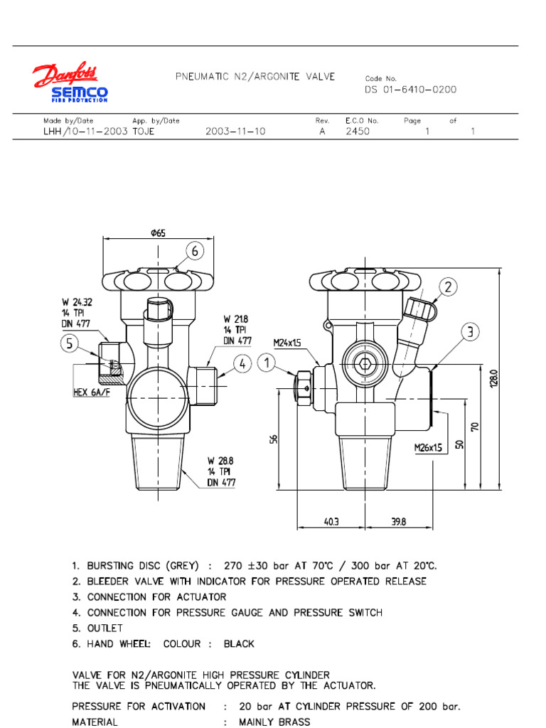 Pneumatic N2_Argonite Valve | PDF