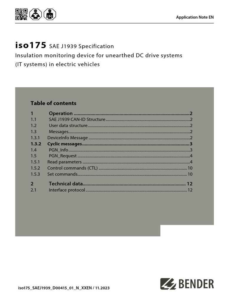 Iso175 SAEJ1939 D00415 N XXEN | PDF | Bit | Alternating Current
