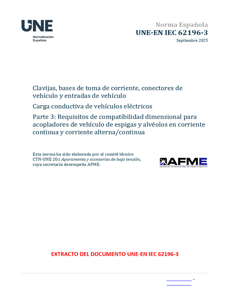 Compatibilidad Dimensional Carga VE | PDF | Conector eléctrico | Enchufes y tomas de corriente ...
