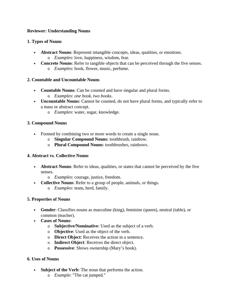Nouns and Pronouns Explained | PDF | Noun | Pronoun