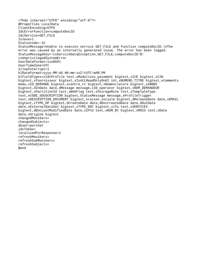 Technical Error Report | PDF