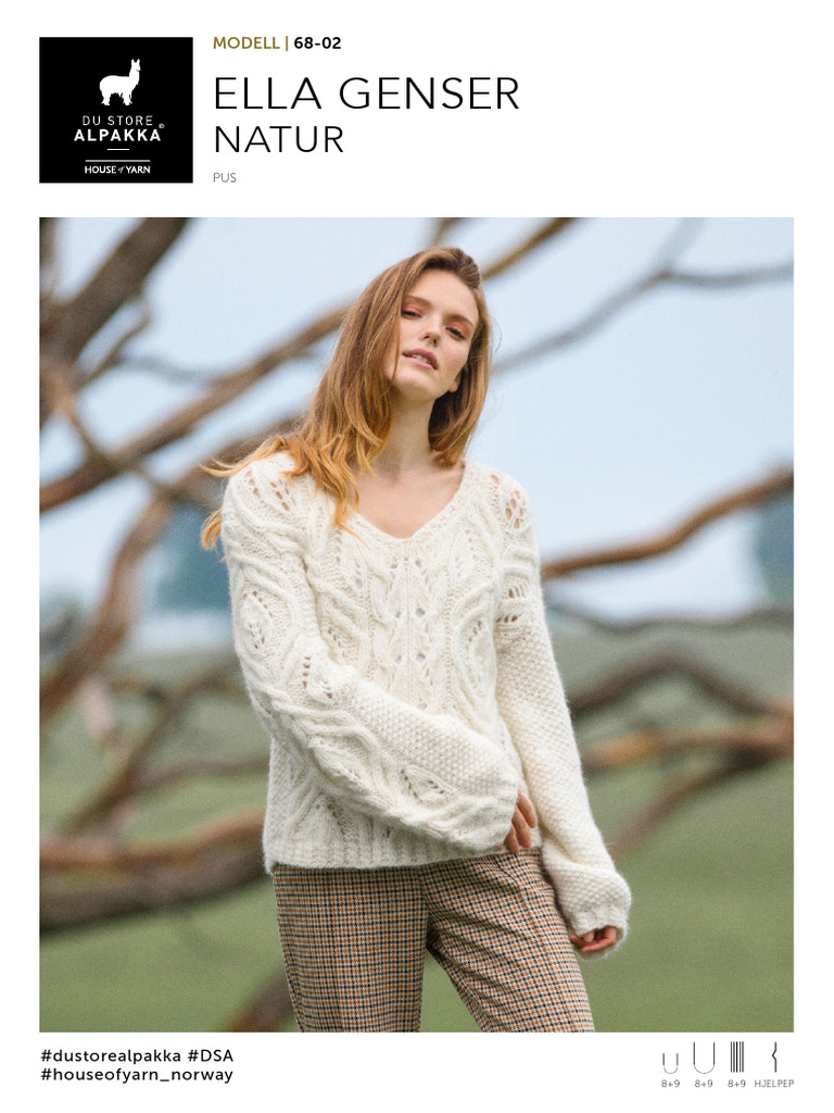 355-68-02 DSA Oppskrift Ella Genser Natur | PDF