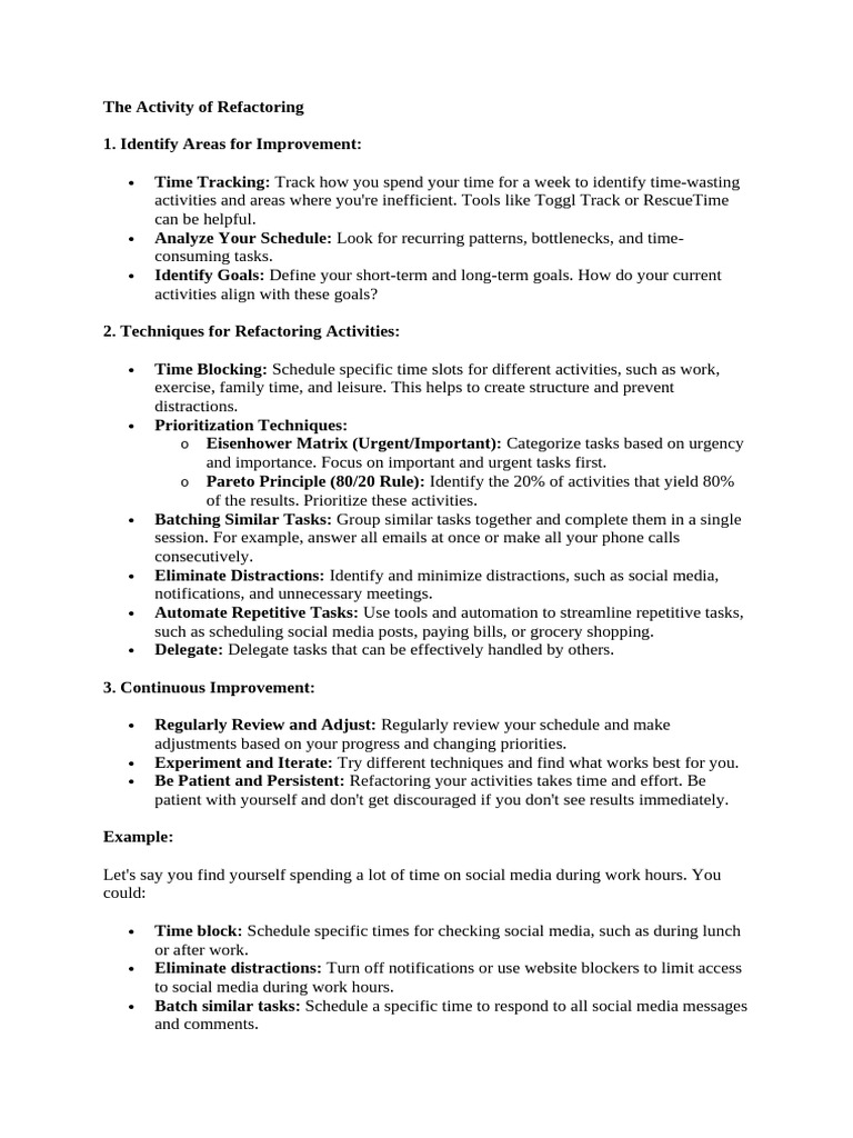 The Activity of Refactoring | PDF | Software Engineering | Computer Programming