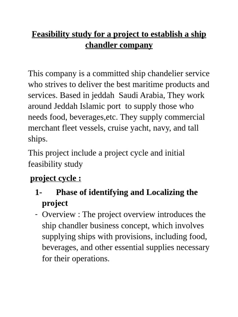 Feasibility study | PDF | Feasibility Study | Ships