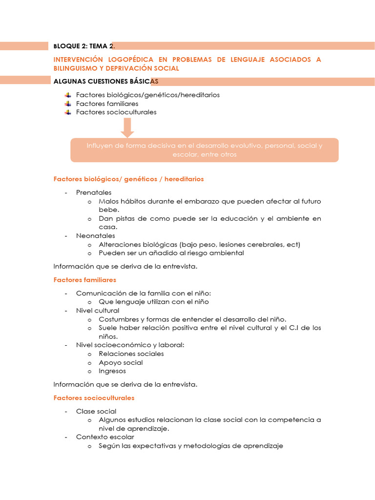 BLOQUE 2 Tema 2 | PDF | Multilingüismo | Aprendizaje