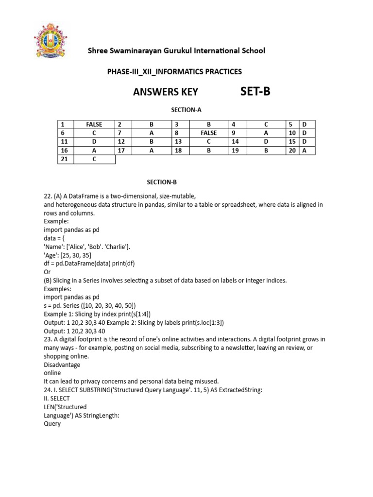 KEY SET B | PDF | World Wide Web | Internet & Web