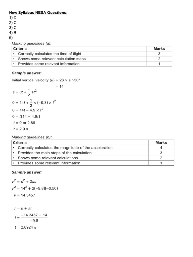 HSC Exam Answer Key 2001-2018 | PDF