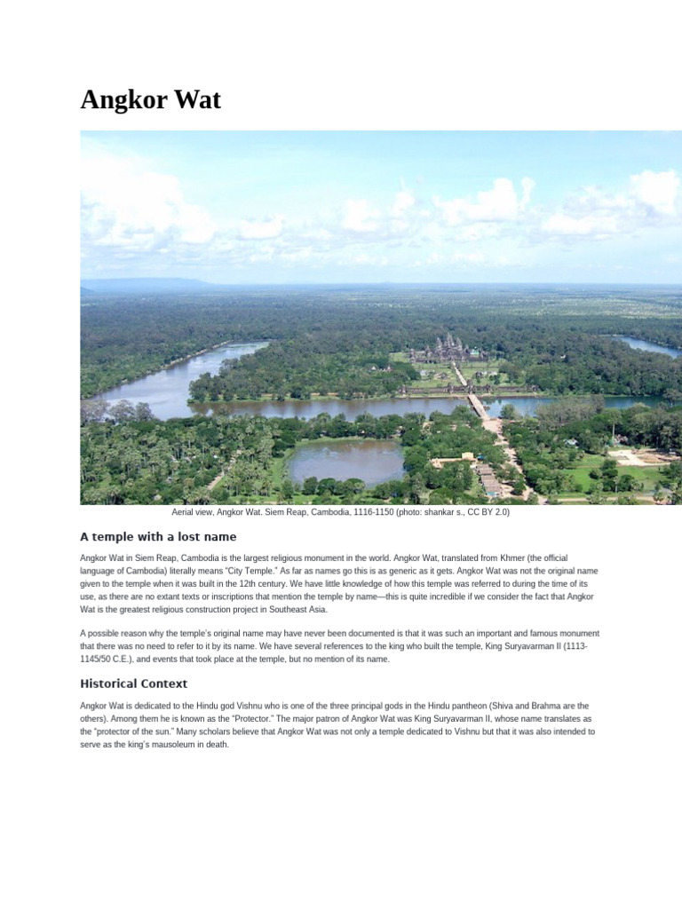 combodia-Angkhor-wat | PDF | Angkor | Angkor Wat