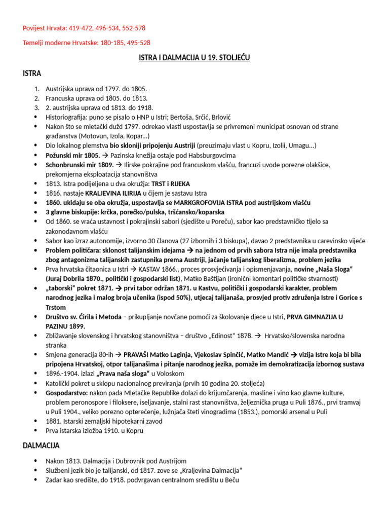 Hrvatska 2. Kolokvij | PDF