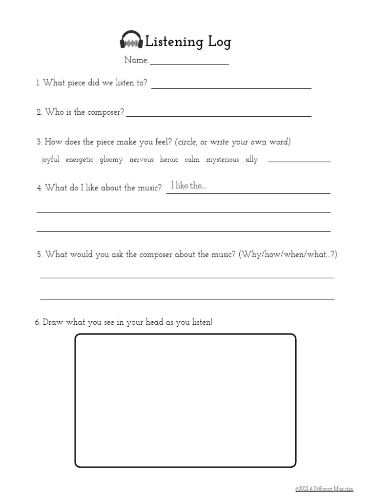 Music Listening Log Template | PDF