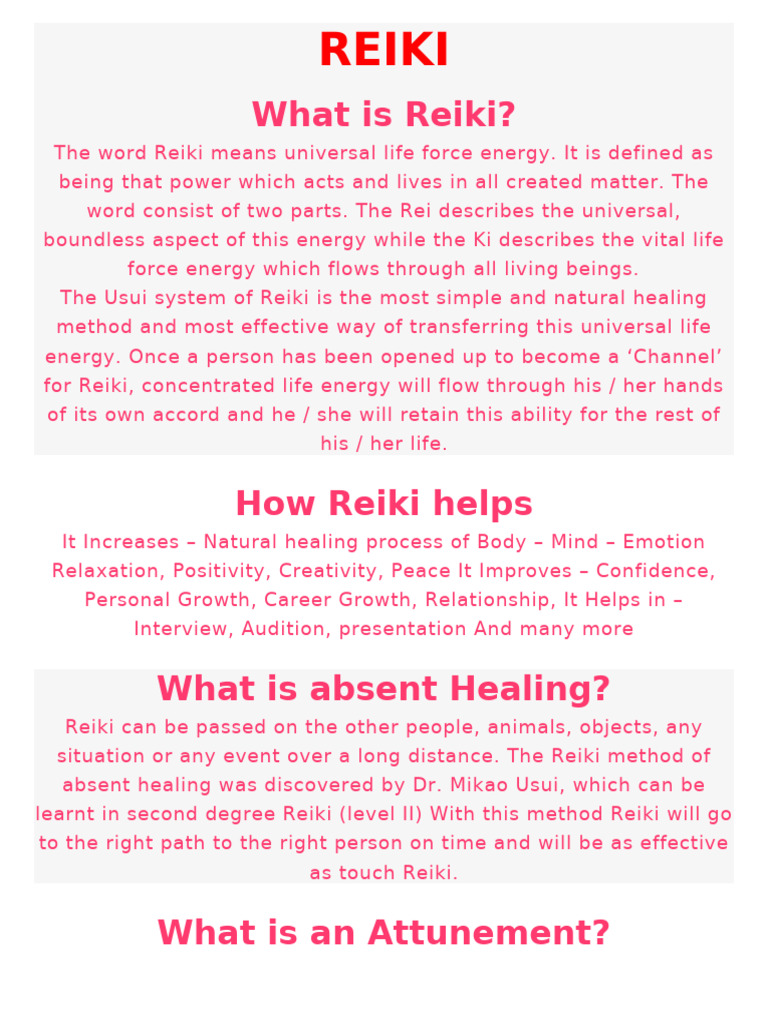 Reiki Healing: Courses and Benefits | PDF | Kundalini | Reiki