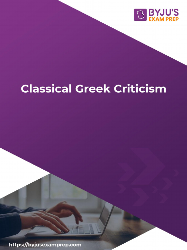 Classical Greek Criticism 52 | PDF | Socrates | Plato