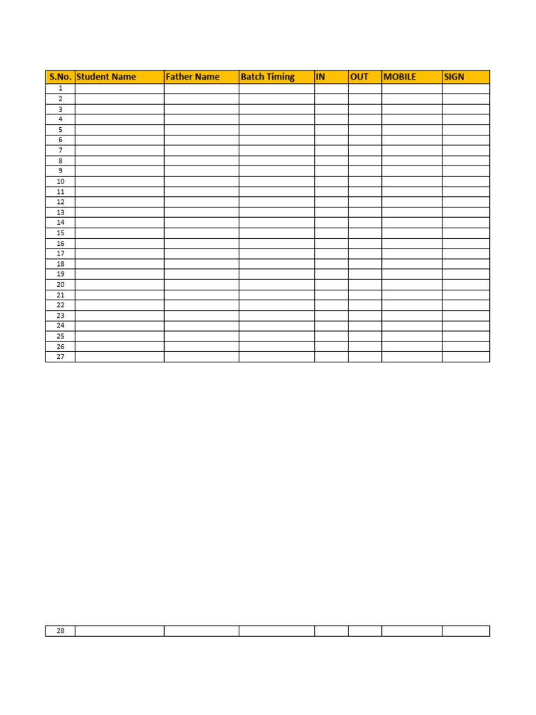 Entry Sheet | PDF
