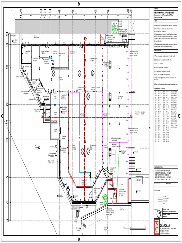 GPO Shimla Renovation Demolition Plan | PDF | Components ...