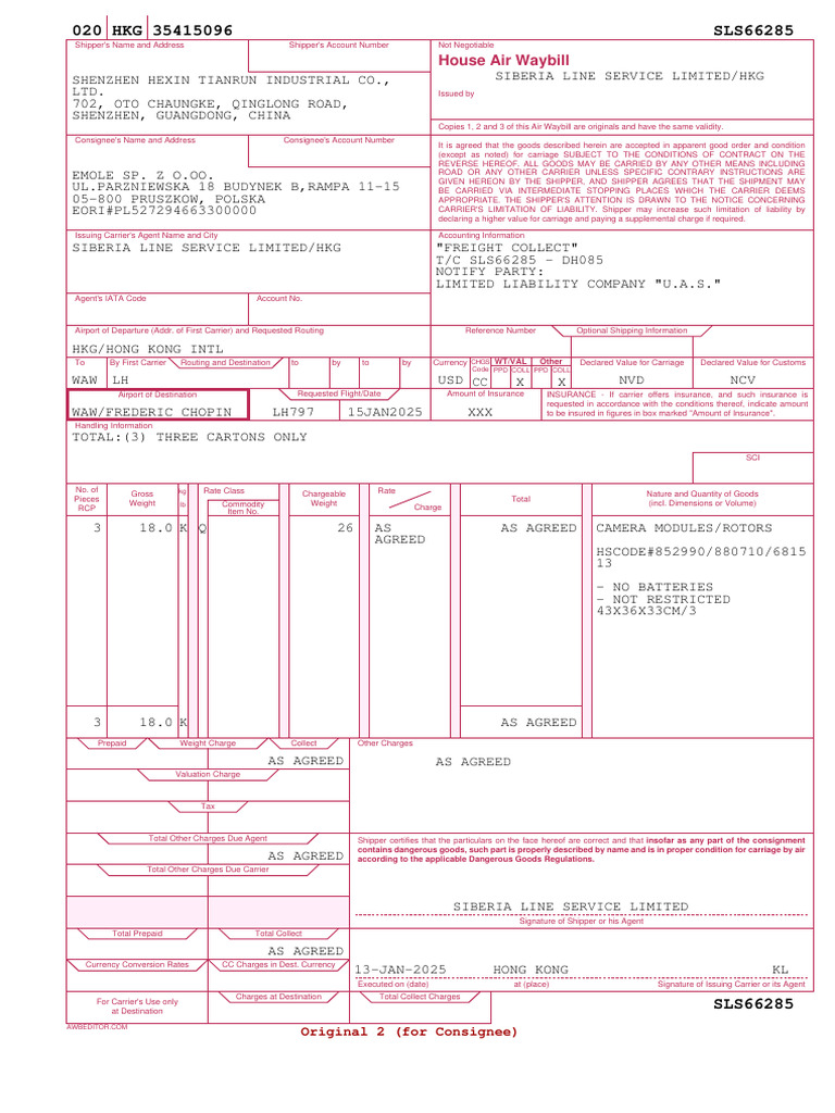 MAWB - 020 35415096 Pages 2 | PDF