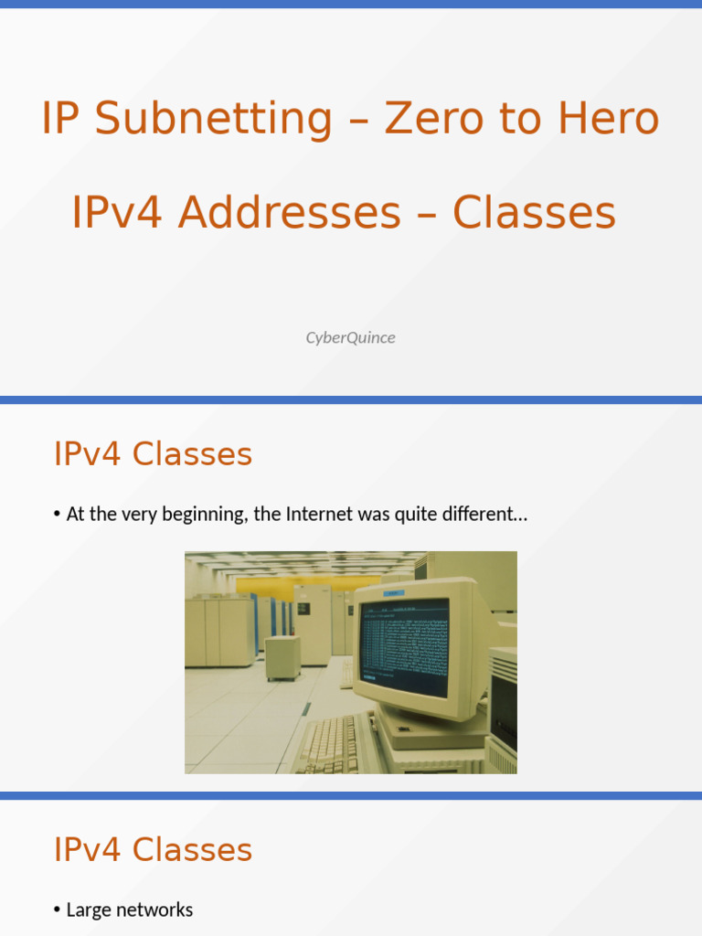 Understanding IPv4 Address Classes | PDF | Ip Address | Internet Protocols