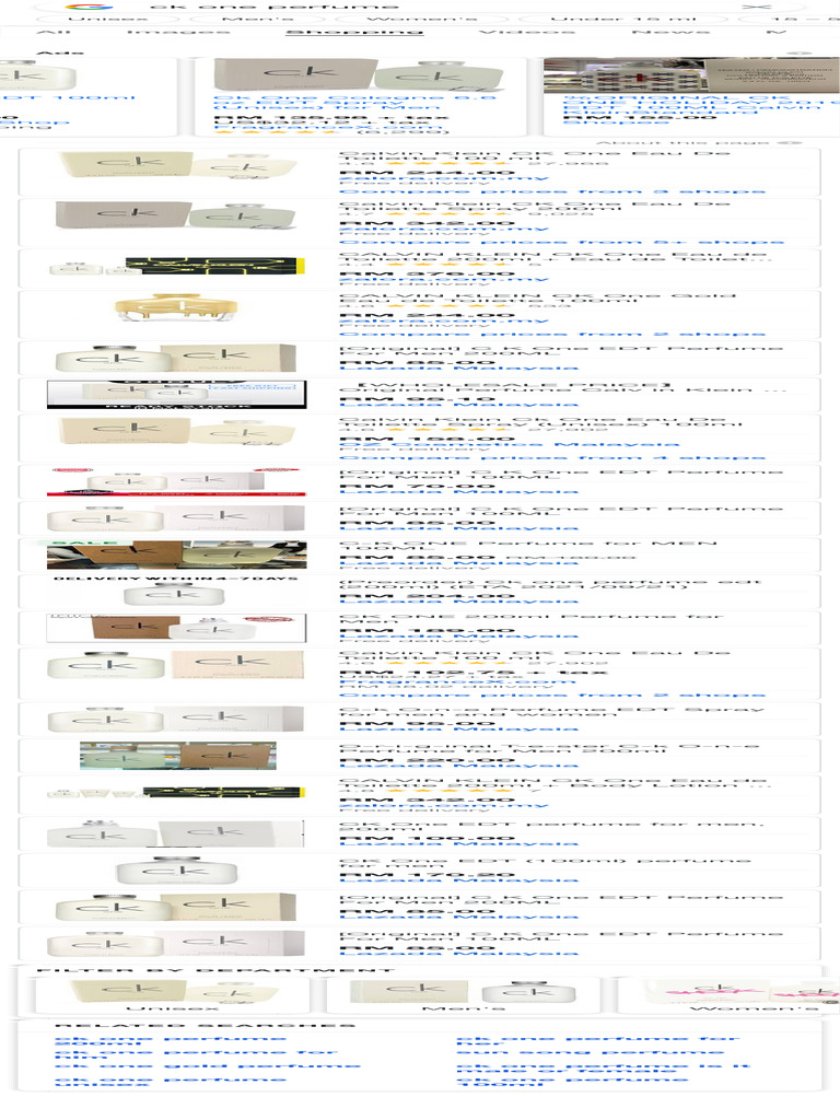 CK One Perfume - Google Shopping | PDF | Perfume | Cosmetics
