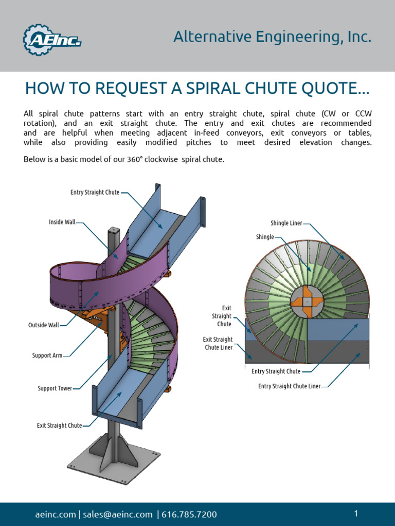 AEI-Spiral-Chute-How-to-Order-Flyer | PDF | Clock